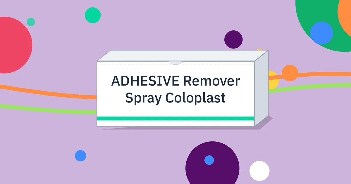 Symbolbild: Packung mit der Aufschrift ADHESIVE Remover Spray Coloplast (PZN 09619592) – Verfügbarkeit und Bezug in Apotheken in Frankfurt am Main