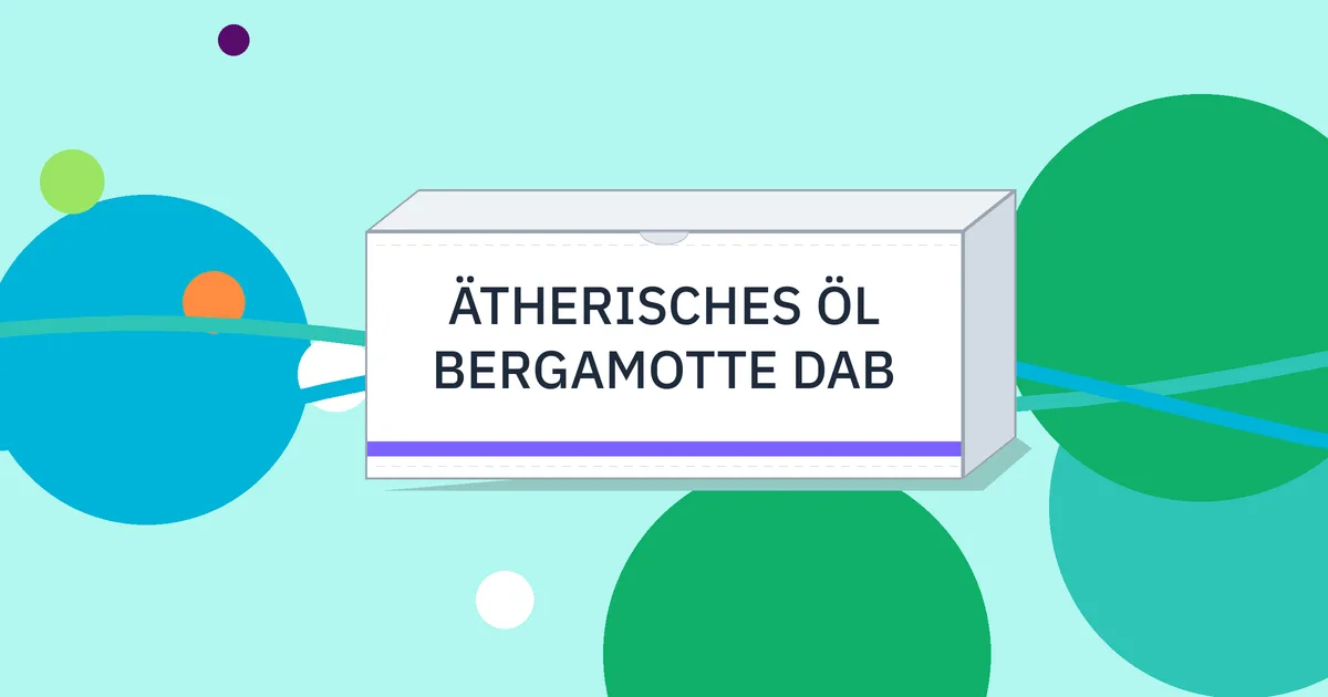 Symbolbild: Packung mit der Aufschrift ÄTHERISCHES ÖL BERGAMOTTE DAB (PZN 01236265) – Verfügbarkeit und Bezug in Apotheken in Frankfurt am Main