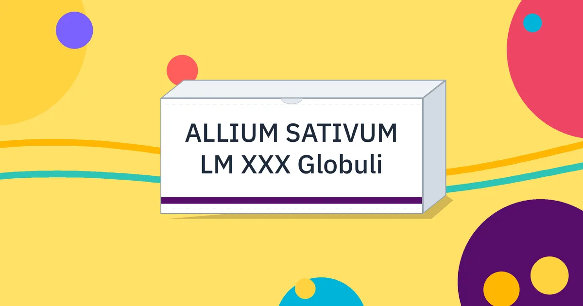 Symbolbild: Packung mit der Aufschrift ALLIUM SATIVUM LM XXX Globuli (PZN 04501360) – Verfügbarkeit und Bezug in Apotheken in Frankfurt am Main