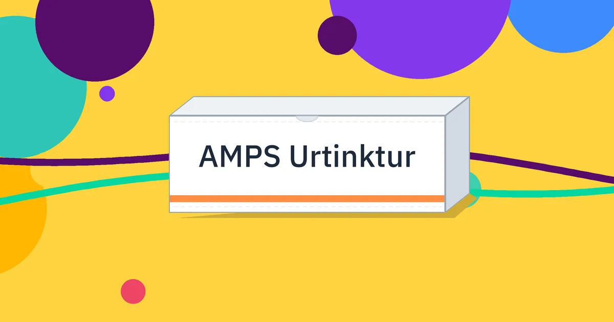 Symbolbild: Packung mit der Aufschrift AMPS Urtinktur (PZN 00139258) – Verfügbarkeit und Bezug in Apotheken in Frankfurt am Main