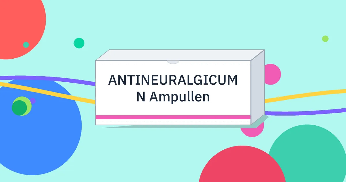 Symbolbild: Packung mit der Aufschrift ANTINEURALGICUM N Ampullen (PZN 01013619) – Verfügbarkeit und Bezug in Apotheken in Frankfurt am Main