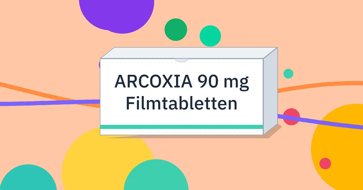 Symbolbild: Packung mit der Aufschrift ARCOXIA 90 mg Filmtabletten (PZN 10942275) – Verfügbarkeit und Bezug in Apotheken in Frankfurt am Main