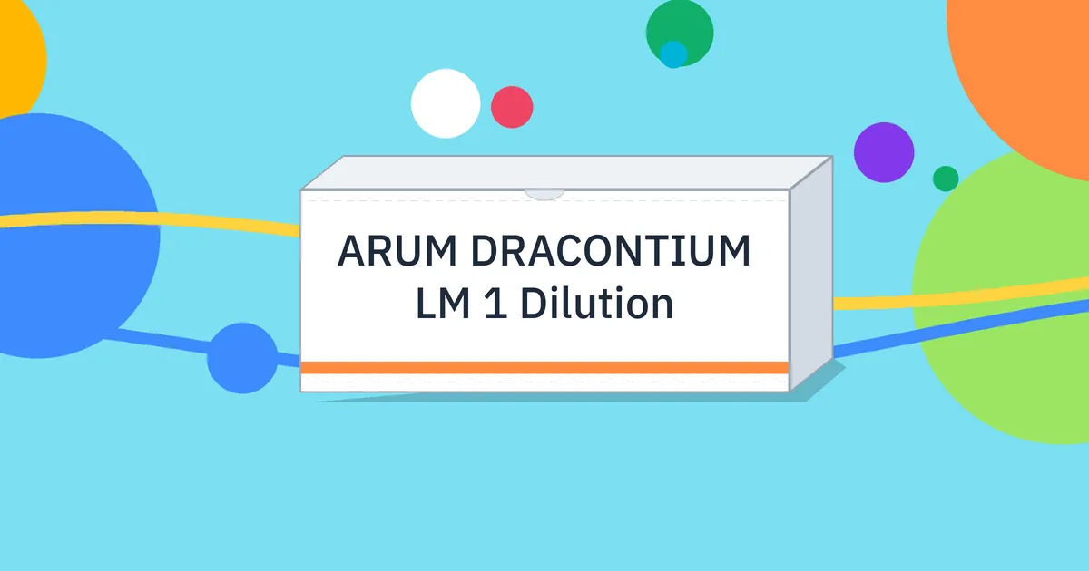 Symbolbild: Packung mit der Aufschrift ARUM DRACONTIUM LM 1 Dilution (PZN 13394911) – Verfügbarkeit und Bezug in Apotheken in Frankfurt am Main