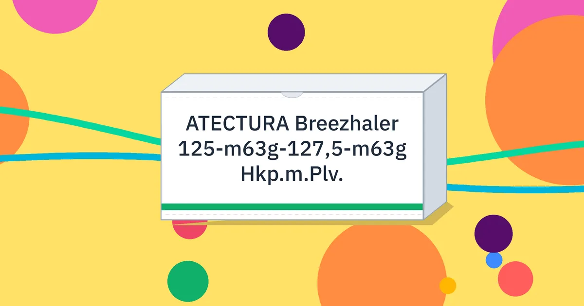 Symbolbild: Packung mit der Aufschrift ATECTURA Breezhaler 125-m63g-127,5-m63g Hkp.m.Plv. (PZN 18734783) – Verfügbarkeit und Bezug in Apotheken in Frankfurt am Main
