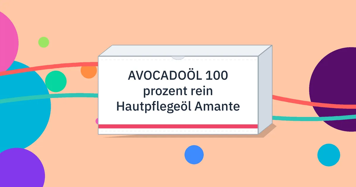 Symbolbild: Packung mit der Aufschrift AVOCADOÖL 100 prozent rein Hautpflegeöl Amante (PZN 14165087) – Verfügbarkeit und Bezug in Apotheken in Frankfurt am Main