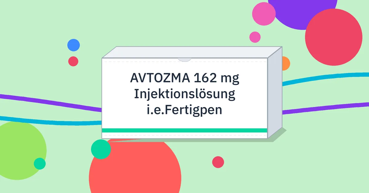 Symbolbild: Packung mit der Aufschrift AVTOZMA 162 mg Injektionslösung i.e.Fertigpen (PZN 20372092) – Verfügbarkeit und Bezug in Apotheken in Frankfurt am Main