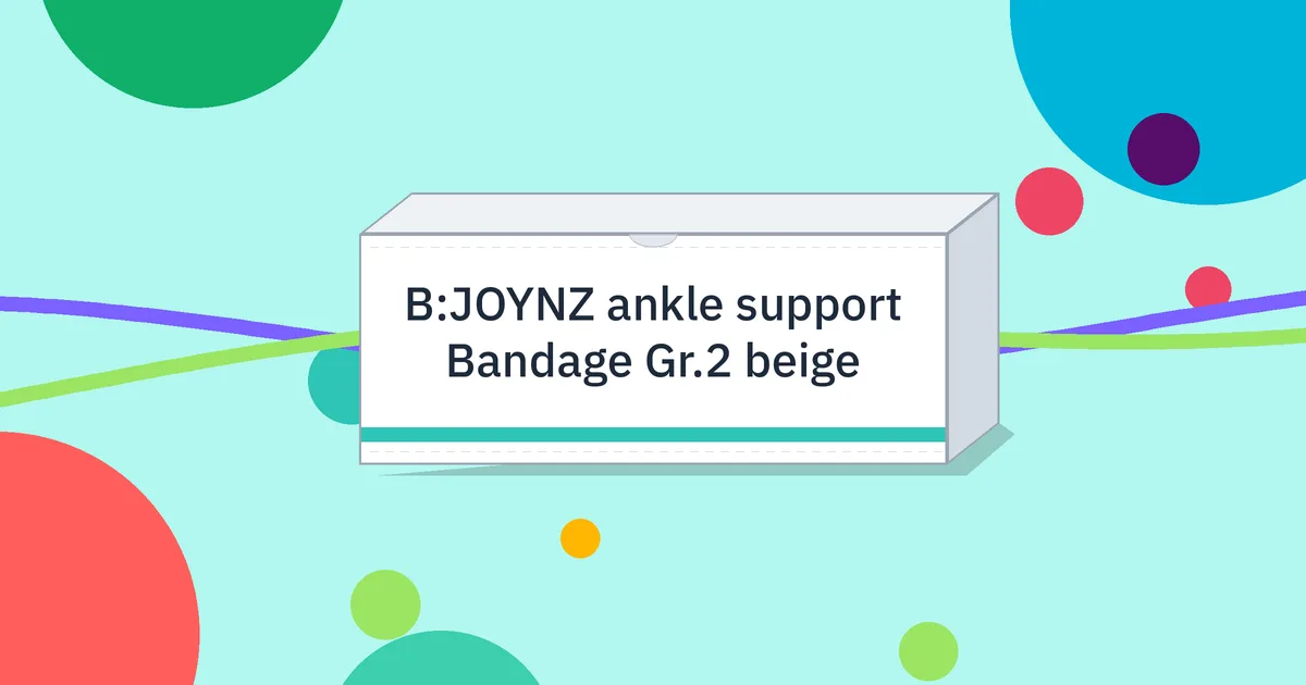 Symbolbild: Packung mit der Aufschrift B:JOYNZ ankle support Bandage Gr.2 beige (PZN 20521669) – Verfügbarkeit und Bezug in Apotheken in Frankfurt am Main