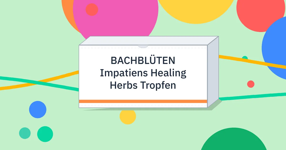 Symbolbild: Packung mit der Aufschrift BACHBLÜTEN Impatiens Healing Herbs Tropfen (PZN 07364768) – Verfügbarkeit und Bezug in Apotheken in Frankfurt am Main