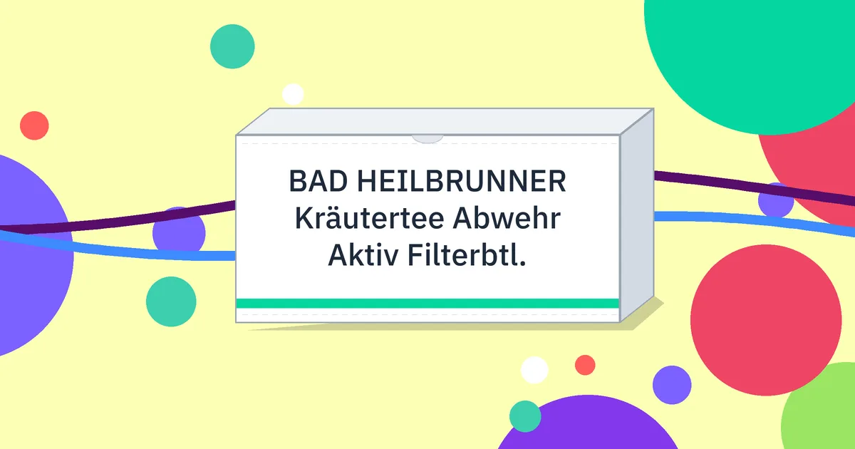 Symbolbild: Packung mit der Aufschrift BAD HEILBRUNNER Kräutertee Abwehr Aktiv Filterbtl. (PZN 09782056) – Verfügbarkeit und Bezug in Apotheken in Frankfurt am Main