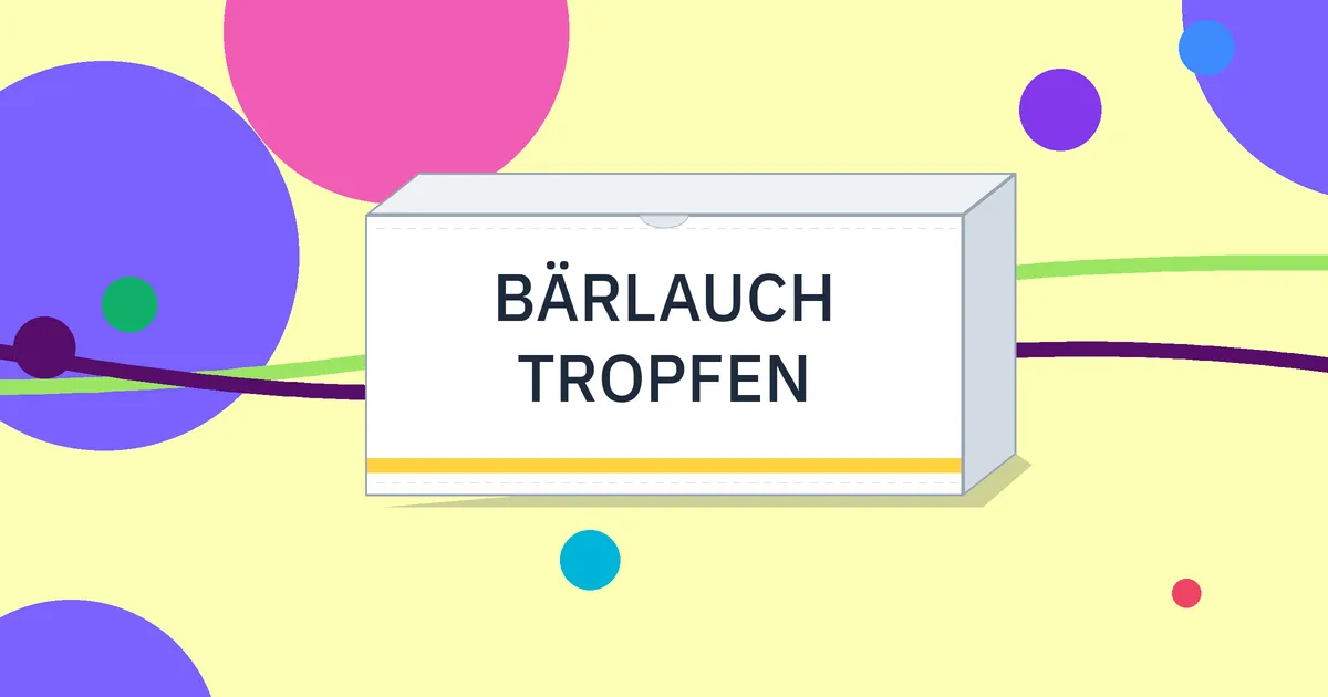Symbolbild: Packung mit der Aufschrift BÄRLAUCH TROPFEN (PZN 11072994) – Verfügbarkeit und Bezug in Apotheken in Frankfurt am Main