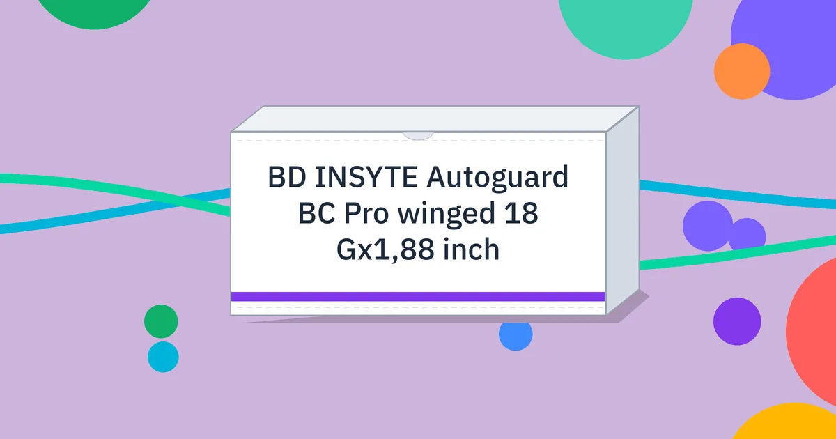 Symbolbild: Packung mit der Aufschrift BD INSYTE Autoguard BC Pro winged 18 Gx1,88 inch (PZN 17517983) – Verfügbarkeit und Bezug in Apotheken in Frankfurt am Main