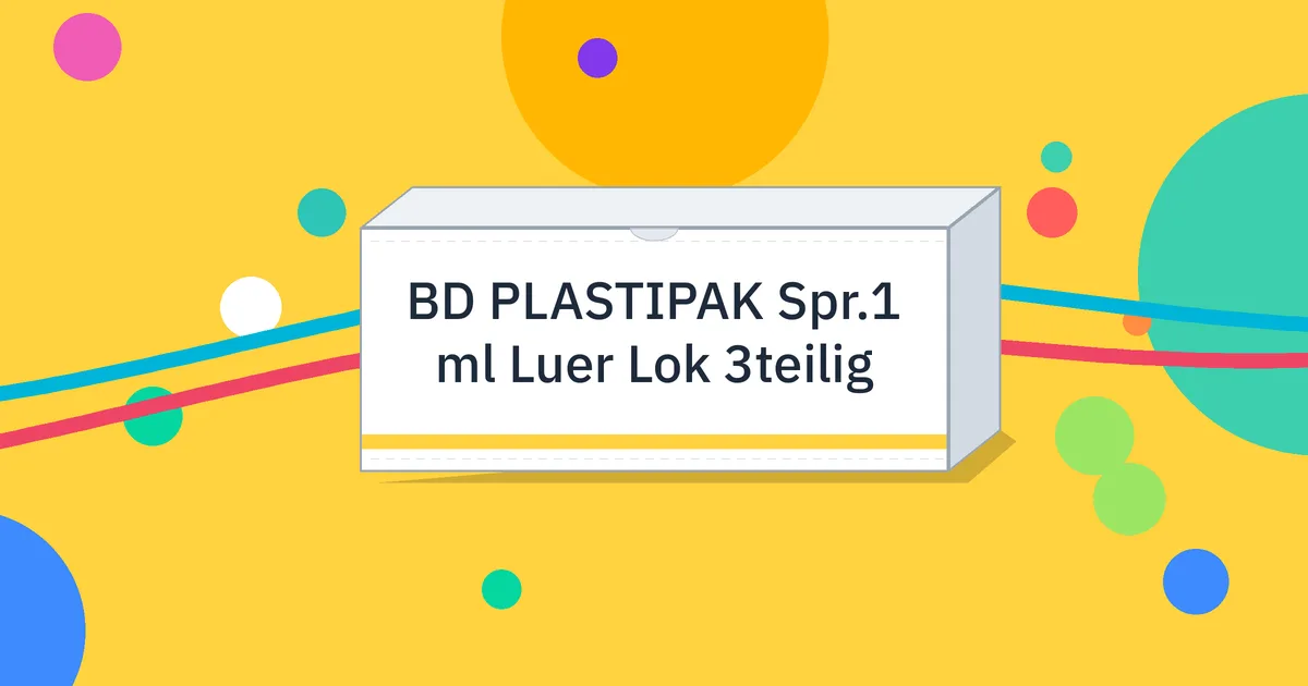 Symbolbild: Packung mit der Aufschrift BD PLASTIPAK Spr.1 ml Luer Lok 3teilig (PZN 11117610) – Verfügbarkeit und Bezug in Apotheken in Frankfurt am Main