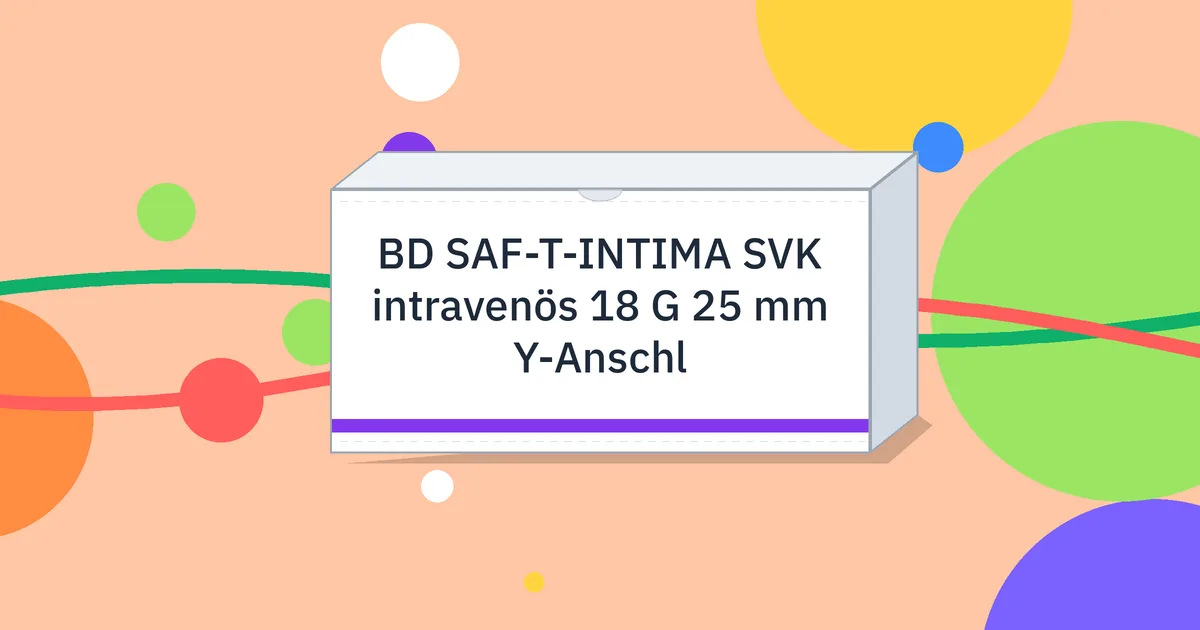 Symbolbild: Packung mit der Aufschrift BD SAF-T-INTIMA SVK intravenös 18 G 25 mm Y-Anschl (PZN 17304419) – Verfügbarkeit und Bezug in Apotheken in Frankfurt am Main