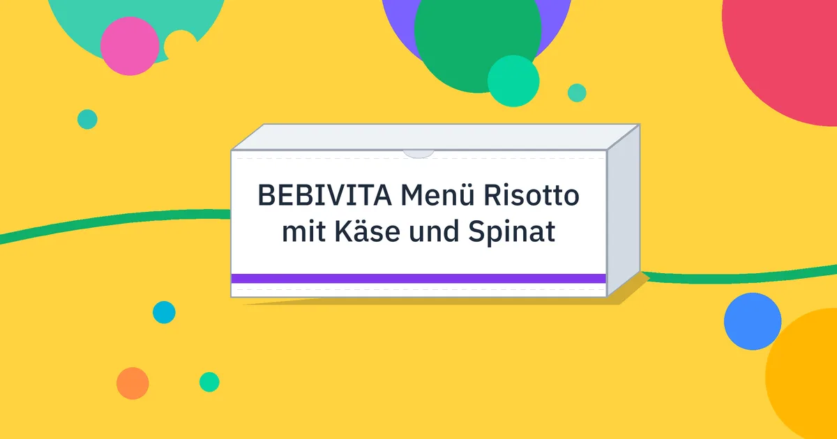 Symbolbild: Packung mit der Aufschrift BEBIVITA Menü Risotto mit Käse und Spinat (PZN 16936123) – Verfügbarkeit und Bezug in Apotheken in Frankfurt am Main