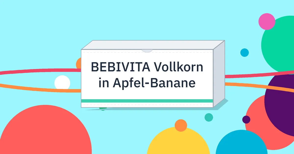 Symbolbild: Packung mit der Aufschrift BEBIVITA Vollkorn in Apfel-Banane (PZN 16654494) – Verfügbarkeit und Bezug in Apotheken in Frankfurt am Main