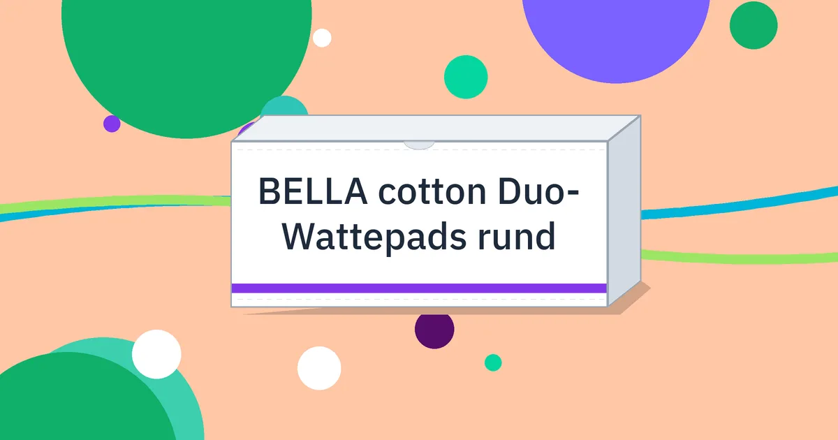 Symbolbild: Packung mit der Aufschrift BELLA cotton Duo-Wattepads rund (PZN 17368715) – Verfügbarkeit und Bezug in Apotheken in Frankfurt am Main