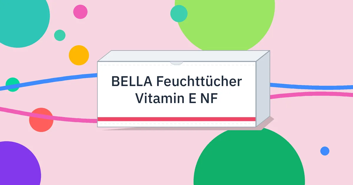 Symbolbild: Packung mit der Aufschrift BELLA Feuchttücher Vitamin E NF (PZN 16150090) – Verfügbarkeit und Bezug in Apotheken in Frankfurt am Main