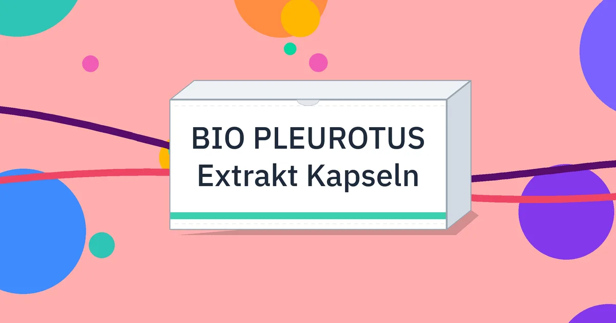 Symbolbild: Packung mit der Aufschrift BIO PLEUROTUS Extrakt Kapseln (PZN 10790546) – Verfügbarkeit und Bezug in Apotheken in Frankfurt am Main
