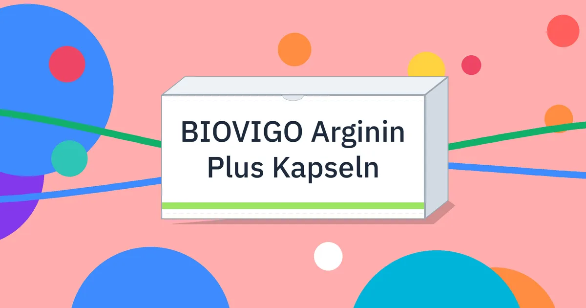 Symbolbild: Packung mit der Aufschrift BIOVIGO Arginin Plus Kapseln (PZN 17416466) – Verfügbarkeit und Bezug in Apotheken in Frankfurt am Main