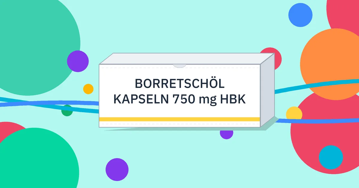 Symbolbild: Packung mit der Aufschrift BORRETSCHÖL KAPSELN 750 mg HBK (PZN 04842925) – Verfügbarkeit und Bezug in Apotheken in Frankfurt am Main