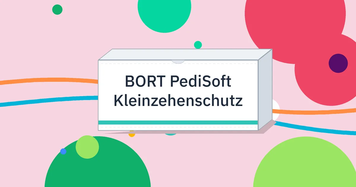 Symbolbild: Packung mit der Aufschrift BORT PediSoft Kleinzehenschutz (PZN 06084653) – Verfügbarkeit und Bezug in Apotheken in Frankfurt am Main