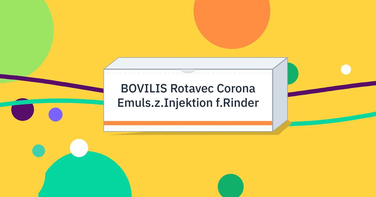 Symbolbild: Packung mit der Aufschrift BOVILIS Rotavec Corona Emuls.z.Injektion f.Rinder (PZN 17871992) – Verfügbarkeit und Bezug in Apotheken in Frankfurt am Main