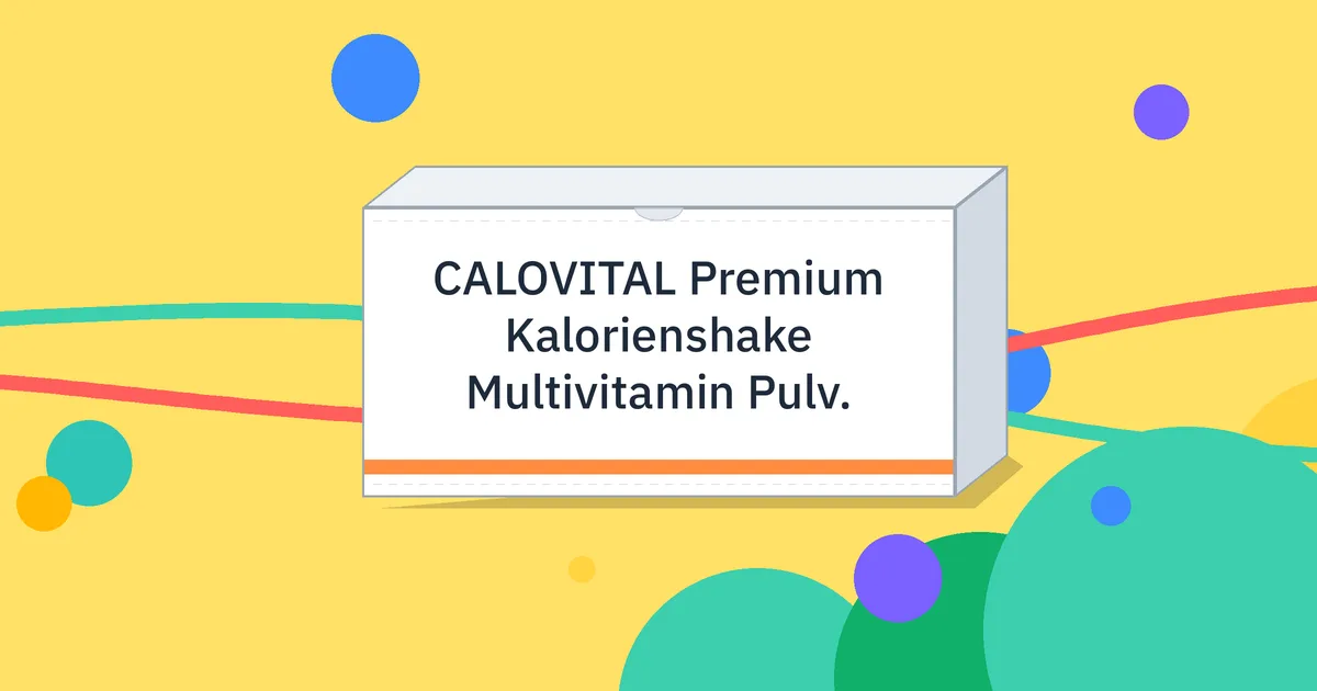 Symbolbild: Packung mit der Aufschrift CALOVITAL Premium Kalorienshake Multivitamin Pulv. (PZN 20026071) – Verfügbarkeit und Bezug in Apotheken in Frankfurt am Main