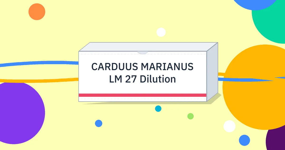 Symbolbild: Packung mit der Aufschrift CARDUUS MARIANUS LM 27 Dilution (PZN 12810939) – Verfügbarkeit und Bezug in Apotheken in Frankfurt am Main