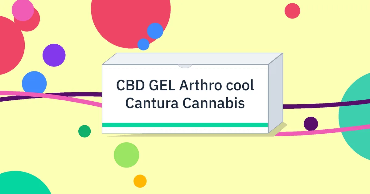 Symbolbild: Packung mit der Aufschrift CBD GEL Arthro cool Cantura Cannabis (PZN 19658067) – Verfügbarkeit und Bezug in Apotheken in Frankfurt am Main