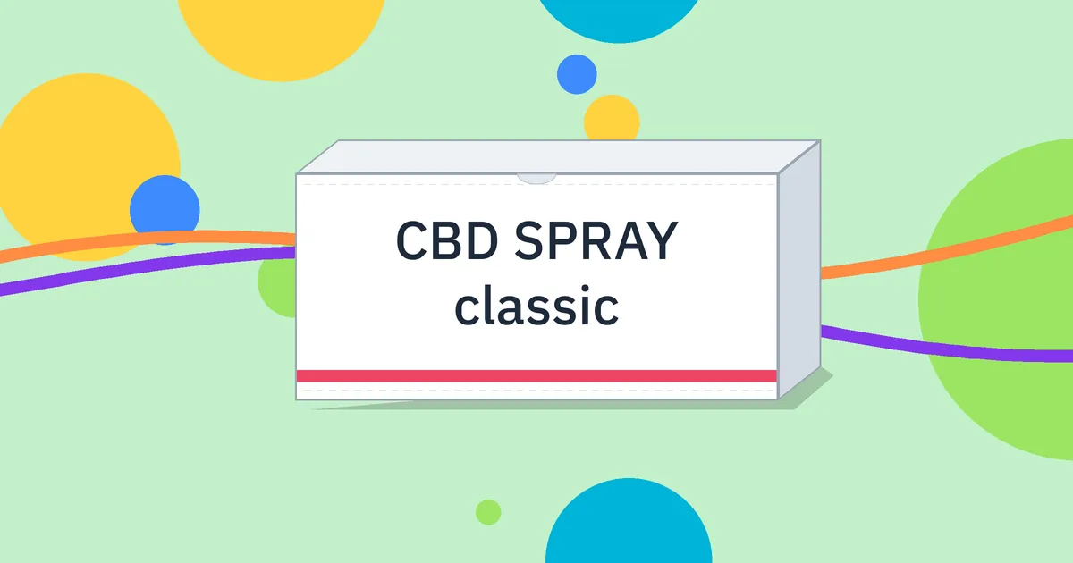 Symbolbild: Packung mit der Aufschrift CBD SPRAY classic (PZN 17313507) – Verfügbarkeit und Bezug in Apotheken in Frankfurt am Main
