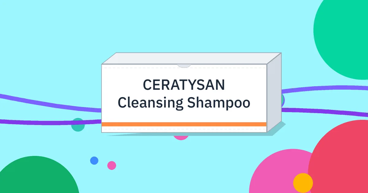 Symbolbild: Packung mit der Aufschrift CERATYSAN Cleansing Shampoo (PZN 19892277) – Verfügbarkeit und Bezug in Apotheken in Frankfurt am Main