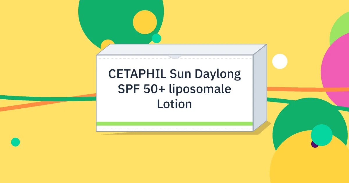Symbolbild: Packung mit der Aufschrift CETAPHIL Sun Daylong SPF 50+ liposomale Lotion (PZN 14237148) – Verfügbarkeit und Bezug in Apotheken in Frankfurt am Main