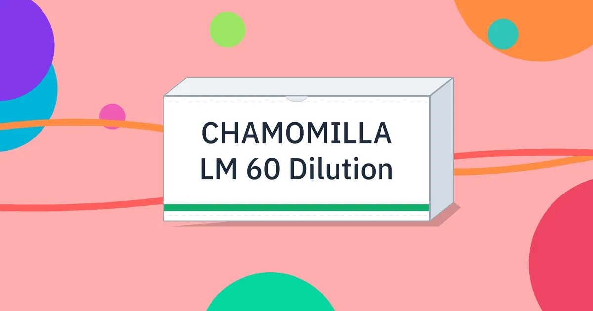 Symbolbild: Packung mit der Aufschrift CHAMOMILLA LM 60 Dilution (PZN 12812766) – Verfügbarkeit und Bezug in Apotheken in Frankfurt am Main