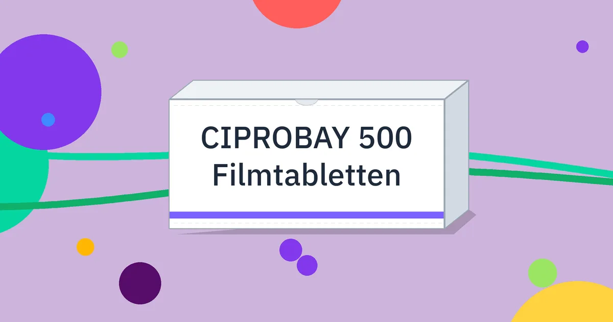 Symbolbild: Packung mit der Aufschrift CIPROBAY 500 Filmtabletten (PZN 03709621) – Verfügbarkeit und Bezug in Apotheken in Frankfurt am Main