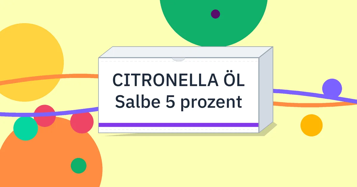Symbolbild: Packung mit der Aufschrift CITRONELLA ÖL Salbe 5 prozent (PZN 18179956) – Verfügbarkeit und Bezug in Apotheken in Frankfurt am Main