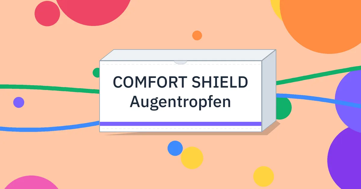 Symbolbild: Packung mit der Aufschrift COMFORT SHIELD Augentropfen (PZN 00950204) – Verfügbarkeit und Bezug in Apotheken in Frankfurt am Main