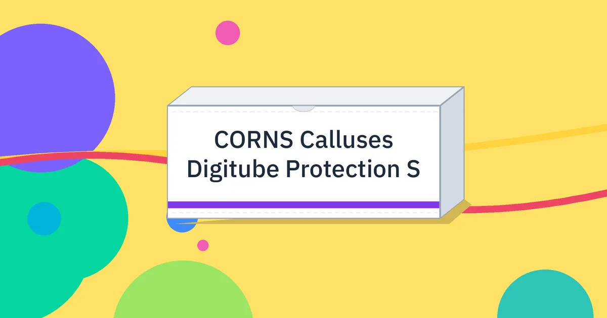 Symbolbild: Packung mit der Aufschrift CORNS Calluses Digitube Protection S (PZN 19687956) – Verfügbarkeit und Bezug in Apotheken in Frankfurt am Main