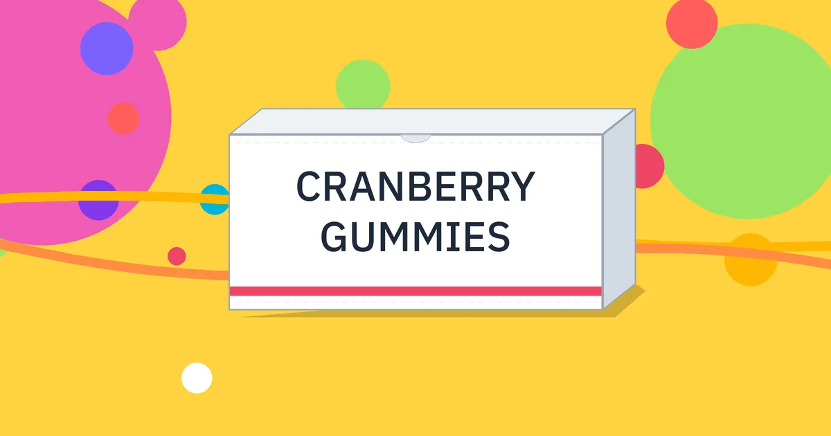Symbolbild: Packung mit der Aufschrift CRANBERRY GUMMIES (PZN 18163406) – Verfügbarkeit und Bezug in Apotheken in Frankfurt am Main