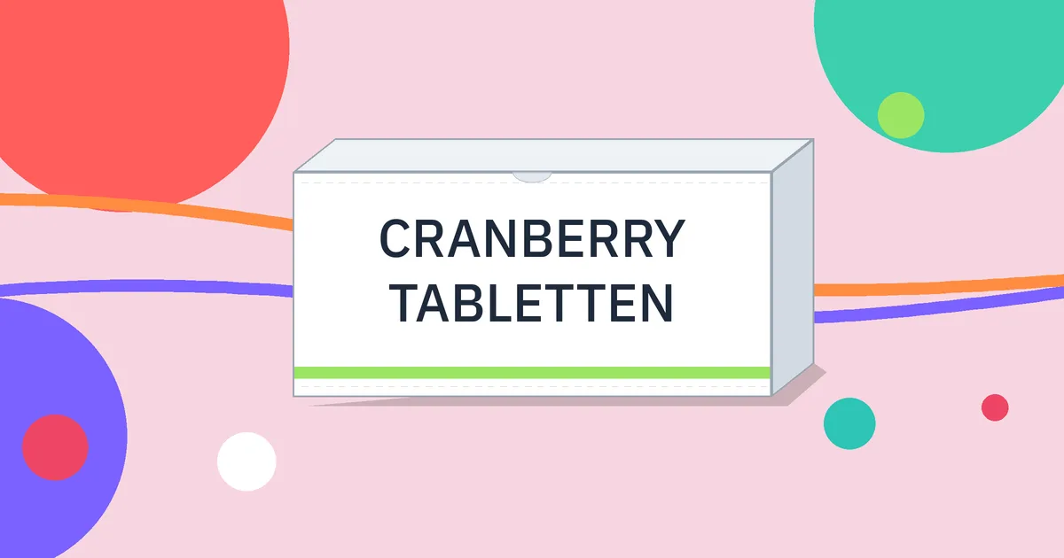 Symbolbild: Packung mit der Aufschrift CRANBERRY TABLETTEN (PZN 04619854) – Verfügbarkeit und Bezug in Apotheken in Frankfurt am Main