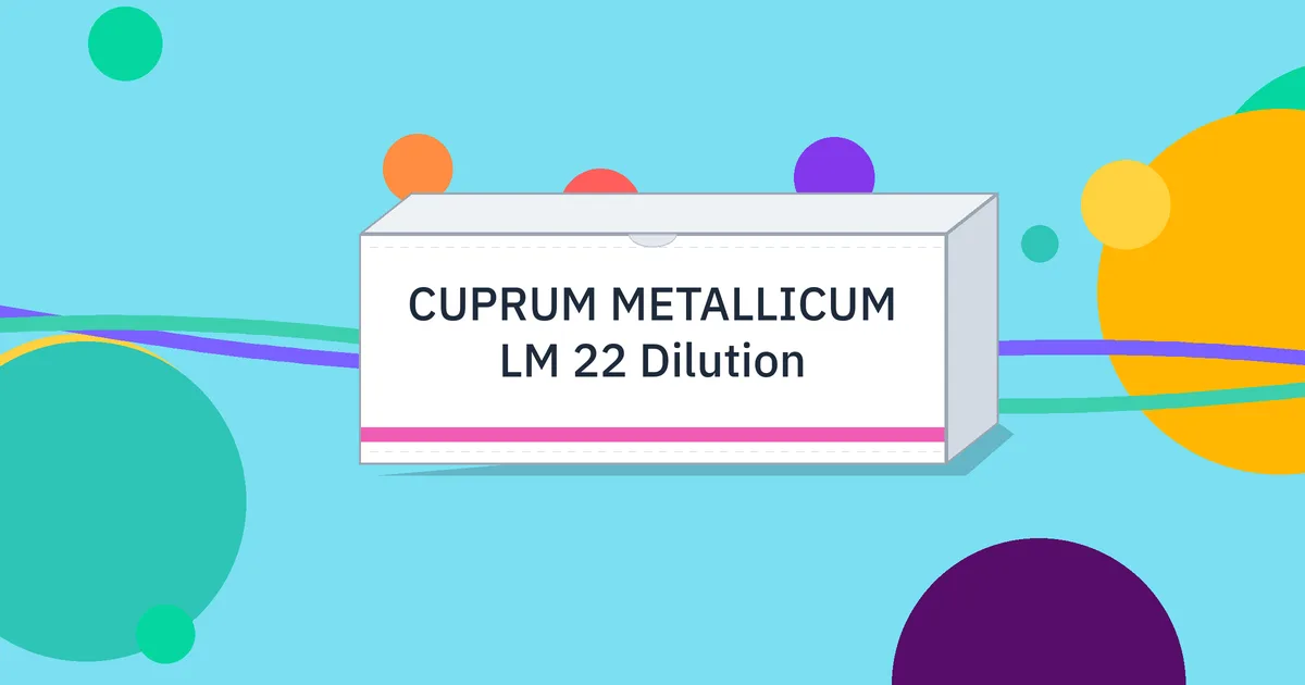 Symbolbild: Packung mit der Aufschrift CUPRUM METALLICUM LM 22 Dilution (PZN 12838263) – Verfügbarkeit und Bezug in Apotheken in Frankfurt am Main