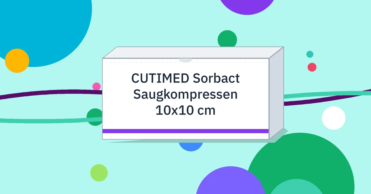 Symbolbild: Packung mit der Aufschrift CUTIMED Sorbact Saugkompressen 10x10 cm (PZN 19347232) – Verfügbarkeit und Bezug in Apotheken in Frankfurt am Main