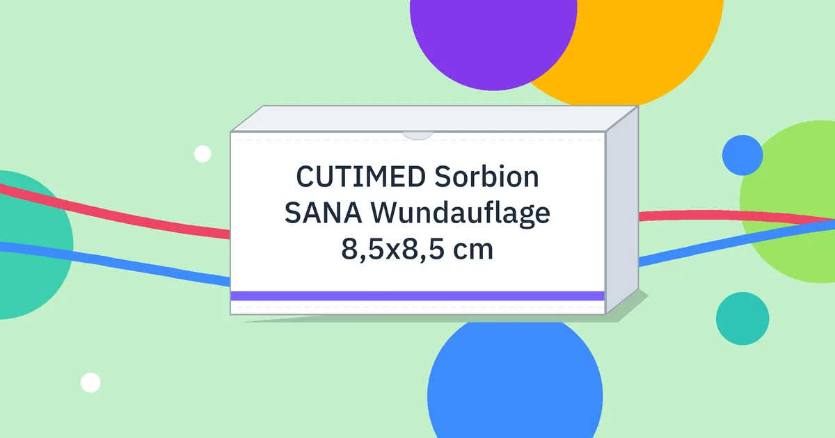 Symbolbild: Packung mit der Aufschrift CUTIMED Sorbion SANA Wundauflage 8,5x8,5 cm (PZN 11361540) – Verfügbarkeit und Bezug in Apotheken in Frankfurt am Main