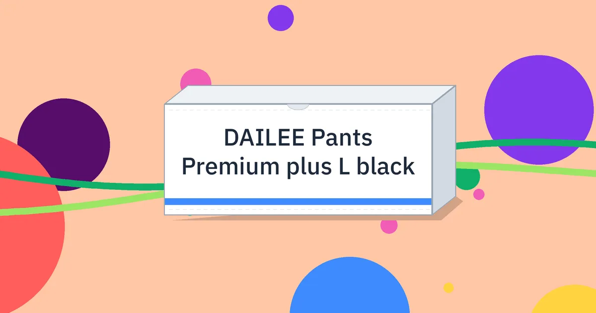 Symbolbild: Packung mit der Aufschrift DAILEE Pants Premium plus L black (PZN 19984275) – Verfügbarkeit und Bezug in Apotheken in Frankfurt am Main