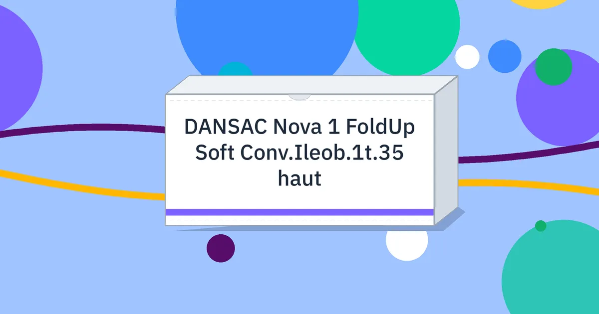 Symbolbild: Packung mit der Aufschrift DANSAC Nova 1 FoldUp Soft Conv.Ileob.1t.35 haut (PZN 03755064) – Verfügbarkeit und Bezug in Apotheken in Frankfurt am Main