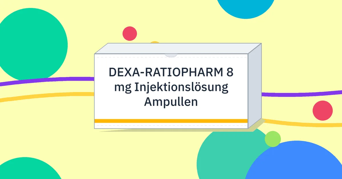 Symbolbild: Packung mit der Aufschrift DEXA-RATIOPHARM 8 mg Injektionslösung Ampullen (PZN 04805321) – Verfügbarkeit und Bezug in Apotheken in Frankfurt am Main