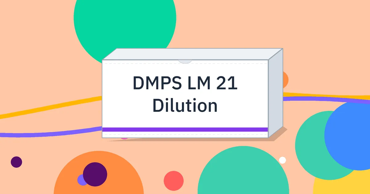 Symbolbild: Packung mit der Aufschrift DMPS LM 21 Dilution (PZN 13466160) – Verfügbarkeit und Bezug in Apotheken in Frankfurt am Main