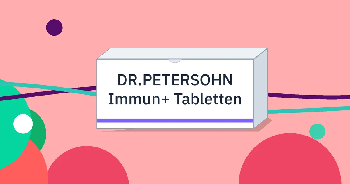 Symbolbild: Packung mit der Aufschrift DR.PETERSOHN Immun+ Tabletten (PZN 20302720) – Verfügbarkeit und Bezug in Apotheken in Frankfurt am Main