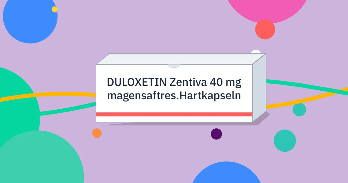 Symbolbild: Packung mit der Aufschrift DULOXETIN Zentiva 40 mg magensaftres.Hartkapseln (PZN 16632251) – Verfügbarkeit und Bezug in Apotheken in Frankfurt am Main