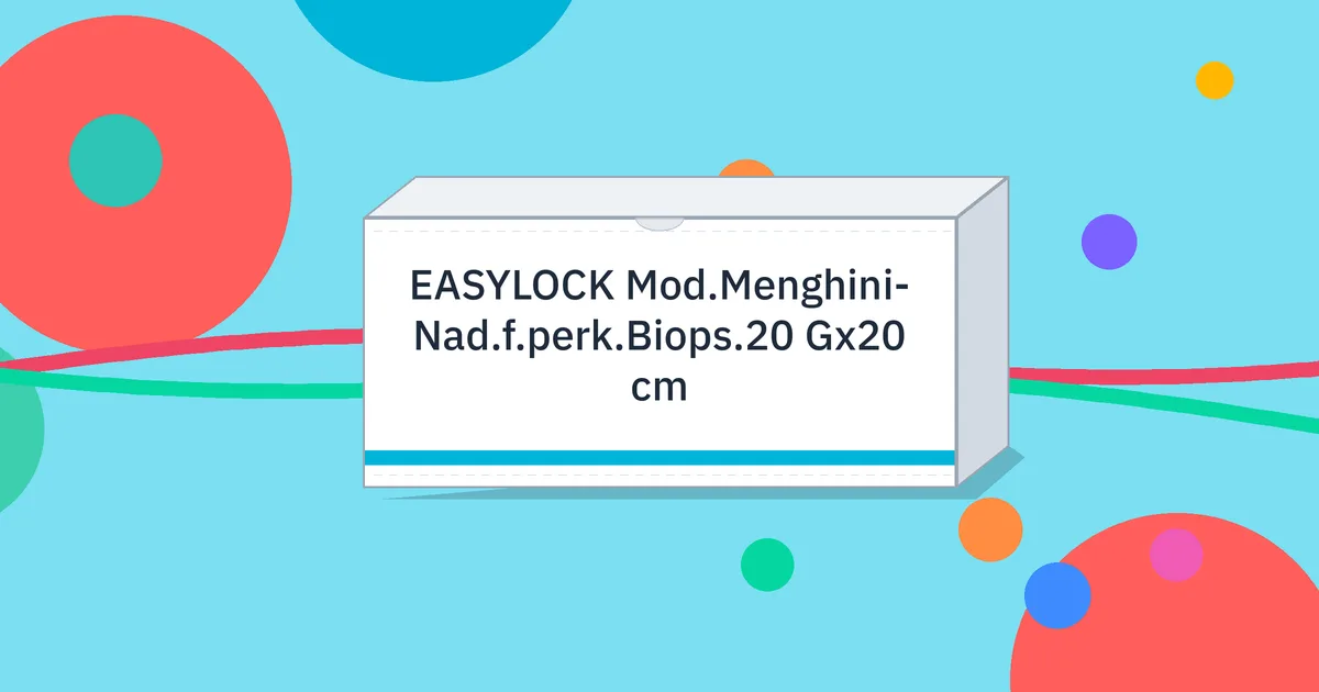 Symbolbild: Packung mit der Aufschrift EASYLOCK Mod.Menghini-Nad.f.perk.Biops.20 Gx20 cm (PZN 16362389) – Verfügbarkeit und Bezug in Apotheken in Frankfurt am Main