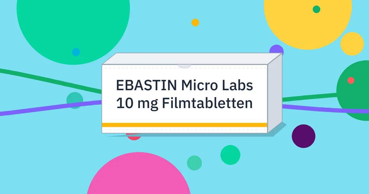 Symbolbild: Packung mit der Aufschrift EBASTIN Micro Labs 10 mg Filmtabletten (PZN 16568547) – Verfügbarkeit und Bezug in Apotheken in Frankfurt am Main